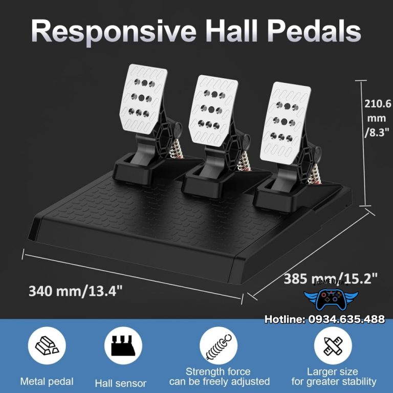 Vô lăng chơi game GOG R808 LED Racing Wheel - Số sàn , cần số rời ...